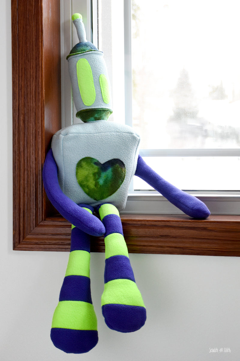 Love Bot Plush Sewing Pattern + Videos – Scratch and Stitch